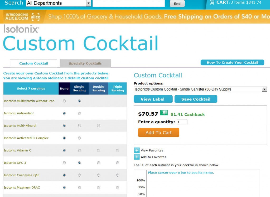 Isotonix Custom Cocktail Program on SHOP.COM | Internet Home Business